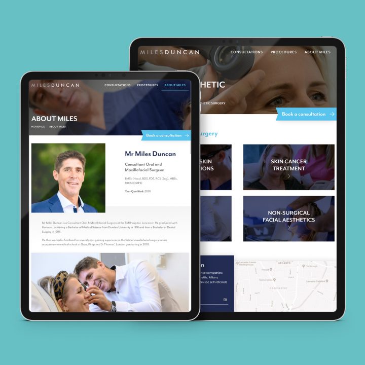 New logo and website design for Lancaster based private surgeon Miles ...