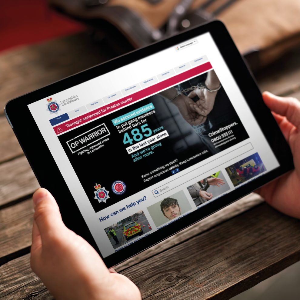 Digital and print marketing campaign for Lancashire Constabulary and ...